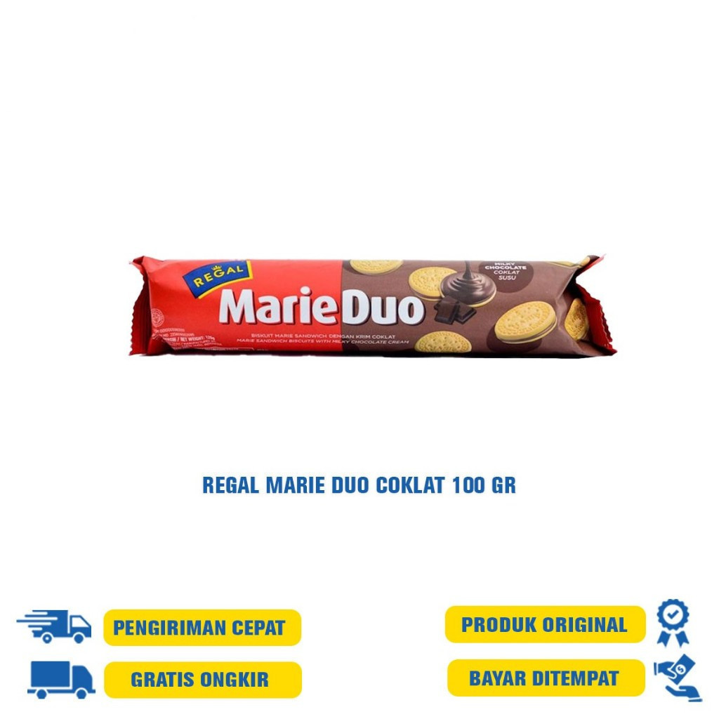 Jual REGAL MARIE DUO BISKUIT COKLAT/KACANG 100GR | Shopee Indonesia