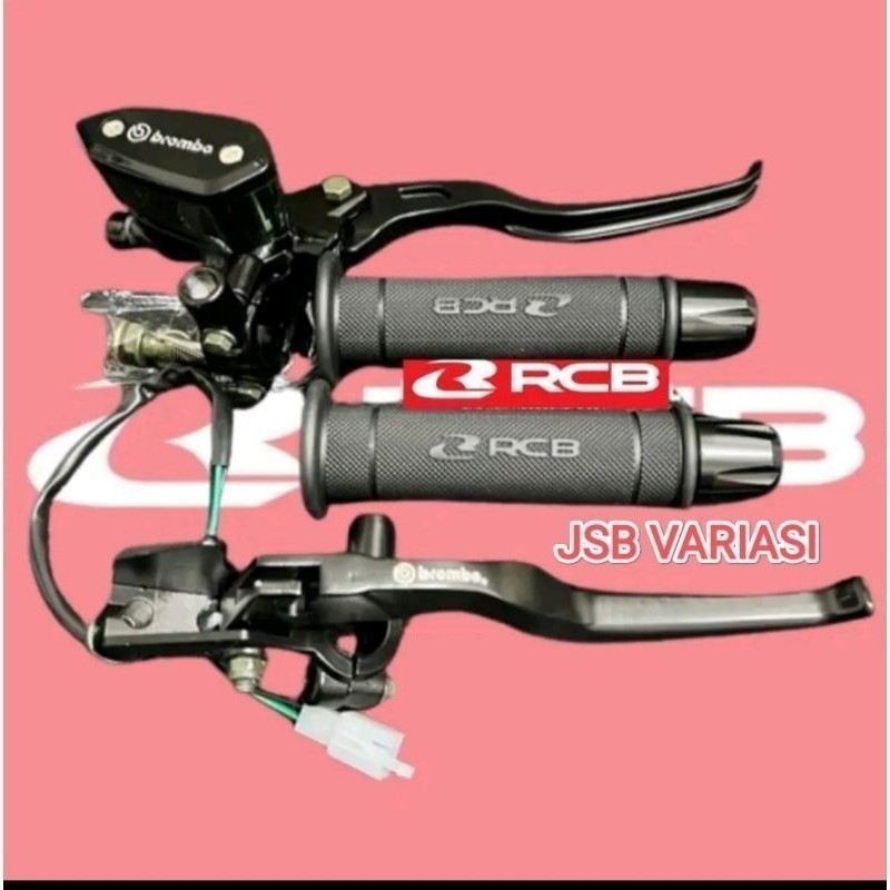 Jual Paket Master Rem Tabung Model Oval + Handgrip RCB Original HG55 + Jalu Stang Cnc Universal ...