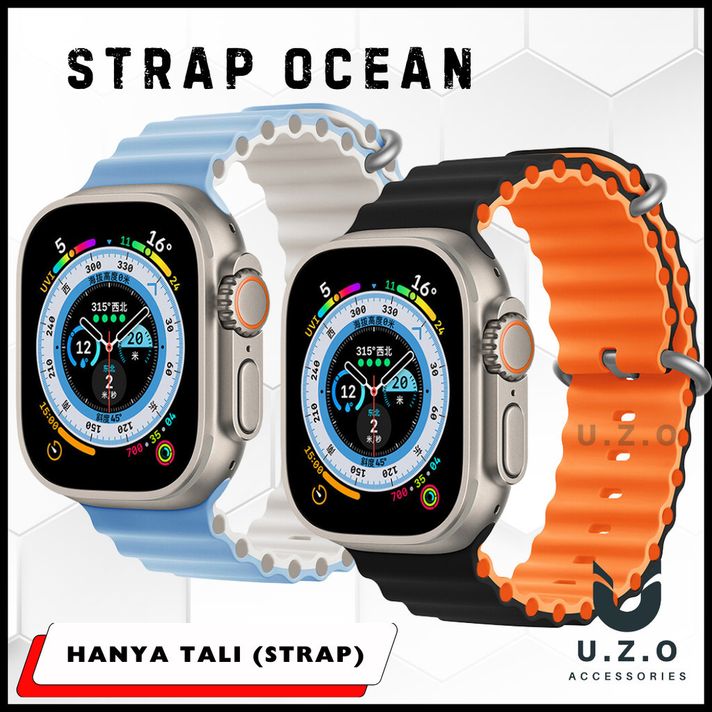Jual Apple Strap ULTRA 9 8 7 6 5 4SE Ocean Band Karet Tali Jam IWatch ...