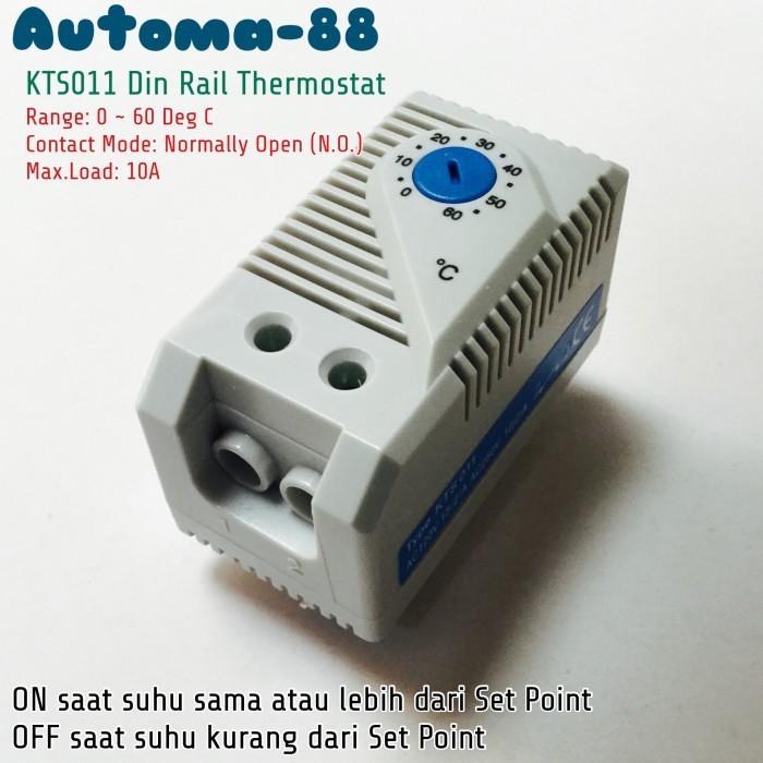 Jual Din Rail Thermostat Stego KTS011 KTS-011 NO Temperature Switch Cabinet YU02 | Shopee Indonesia