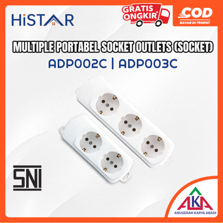 Jual HISTAR Stop Kontak 2 / 3 Lubang 16A Portabel Gantung Terminal ...