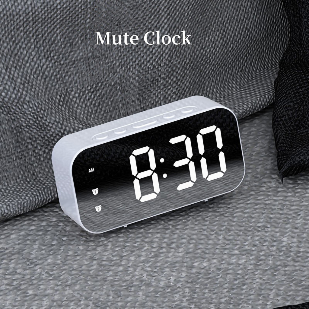 Jual Simple LED Alarm Clock Plug In Electronic Digital Clock Dual ...