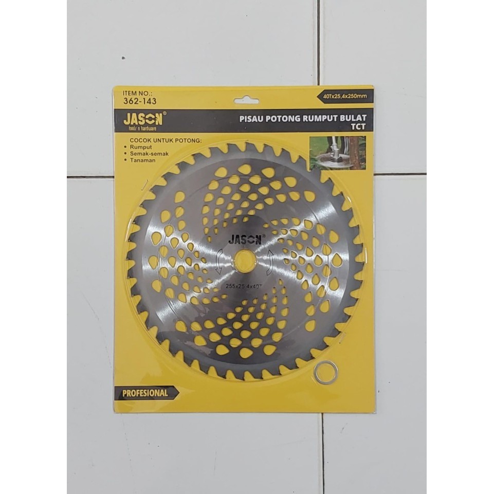 Jual JASON Mata Pisau Potong Rumput Bulat 10" 40T Pisau Bulat Mesin ...