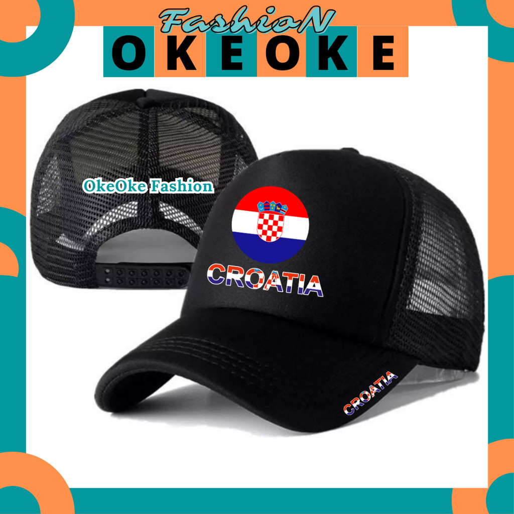 Jual OkeOke Fashion Topi Trucker TIMNAS KROASIA - Topi Distro CROATIA ...
