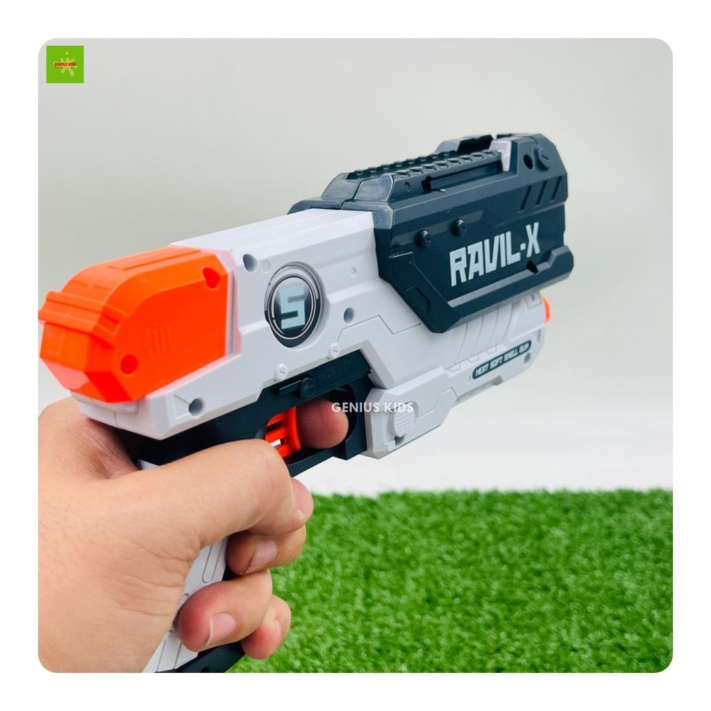 Jual BARU MAINAN TEMBAKAN PISTOL SOFT BULLET SHOOTING GUN RAVIL X ...