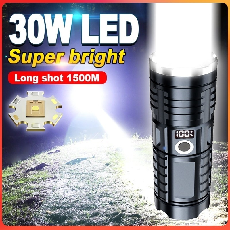 Jual LED Senter COB ZOOM Rechargeable SUPER TERANG LED Outdoor USB ...