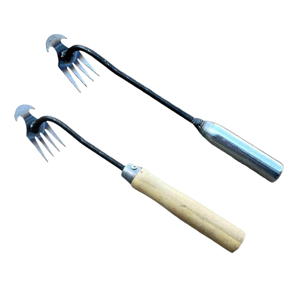 Jual Grass Rooting Loose Soil Rake Manganese Steel Hand Weeding Removal ...
