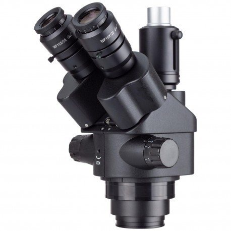 Jual AmScope 7X-45X Black Simul-Focal Trinocular Zoom Stereo Microscope ...