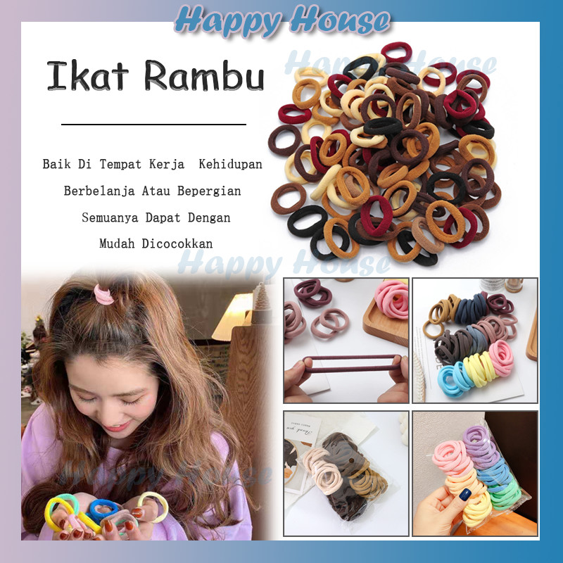 Jual Karet Rambut Donat / Ikat Rambut Donut Isi 50 pcs lkat Rambut ...
