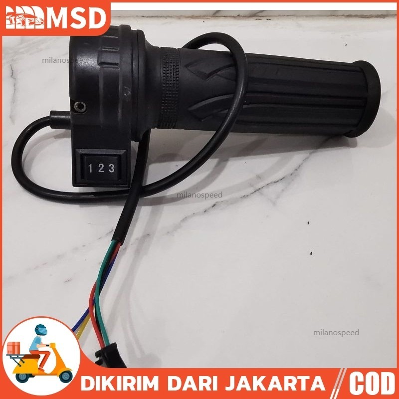 Jual Gas Sepeda Listrik 3 Speed Universal / Handle Grip Gas Sepeda ...