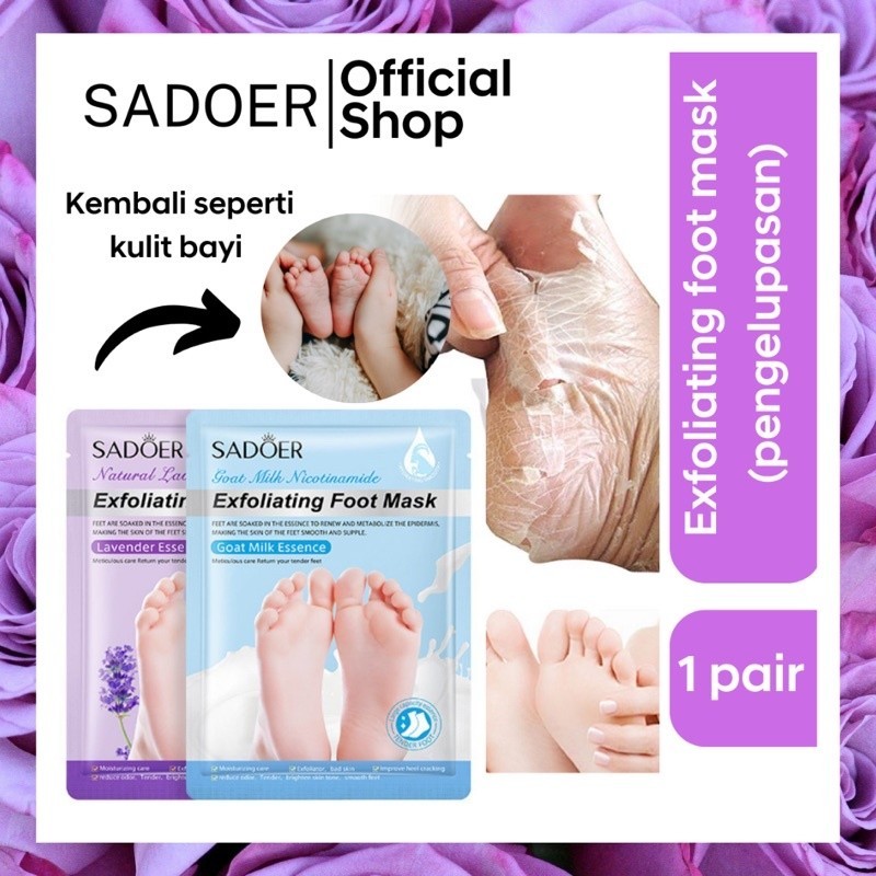 Jual SADOER exfoliating foot mask / masker kaki pengelupasan kulit kaki ...