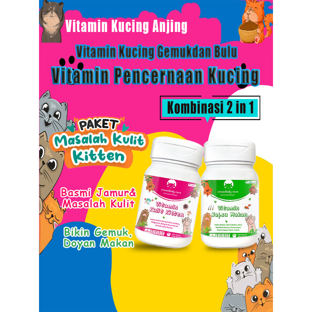 Jual Vitamin Kucing Paket kucing pet diary dog obat mencret kucing kitten obat imun kucing ...