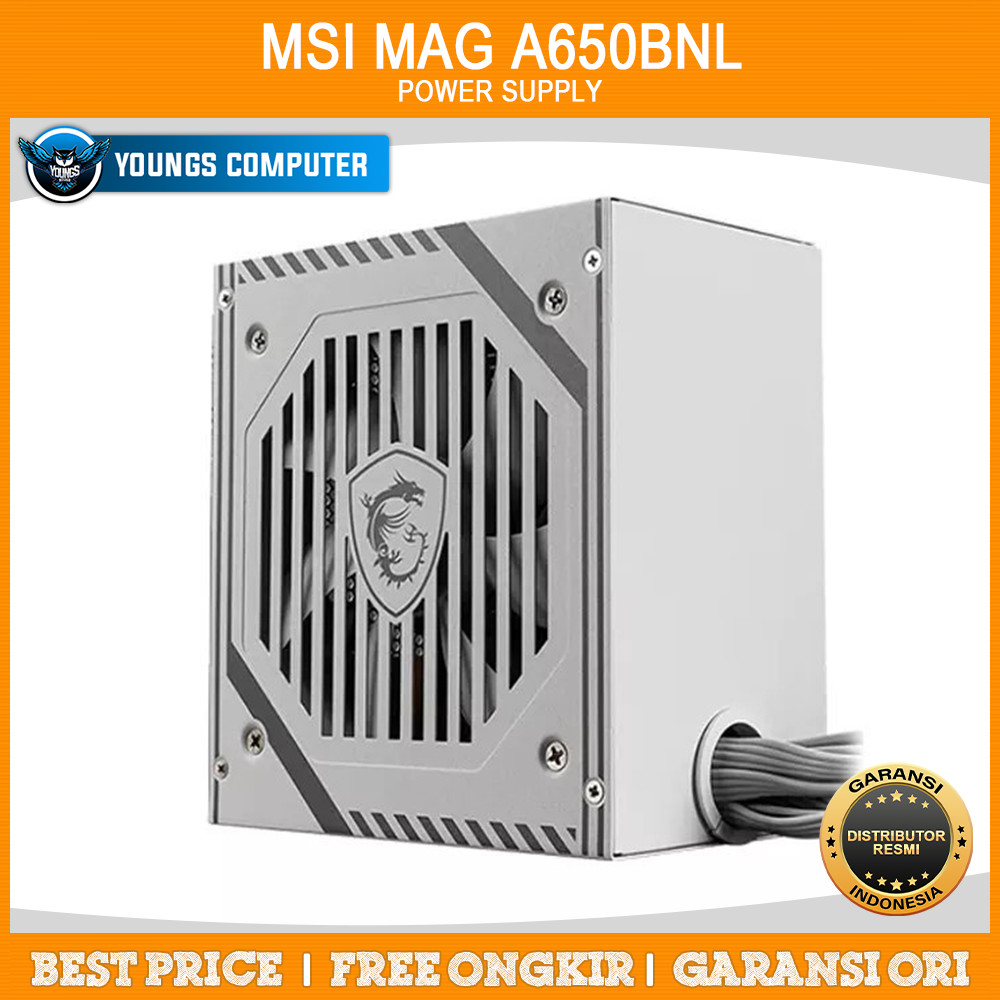 Jual PSU MSI MAG A650BNL WHITE 650 Watt 80+ Bronze | Power Supply 650Watt | Shopee Indonesia
