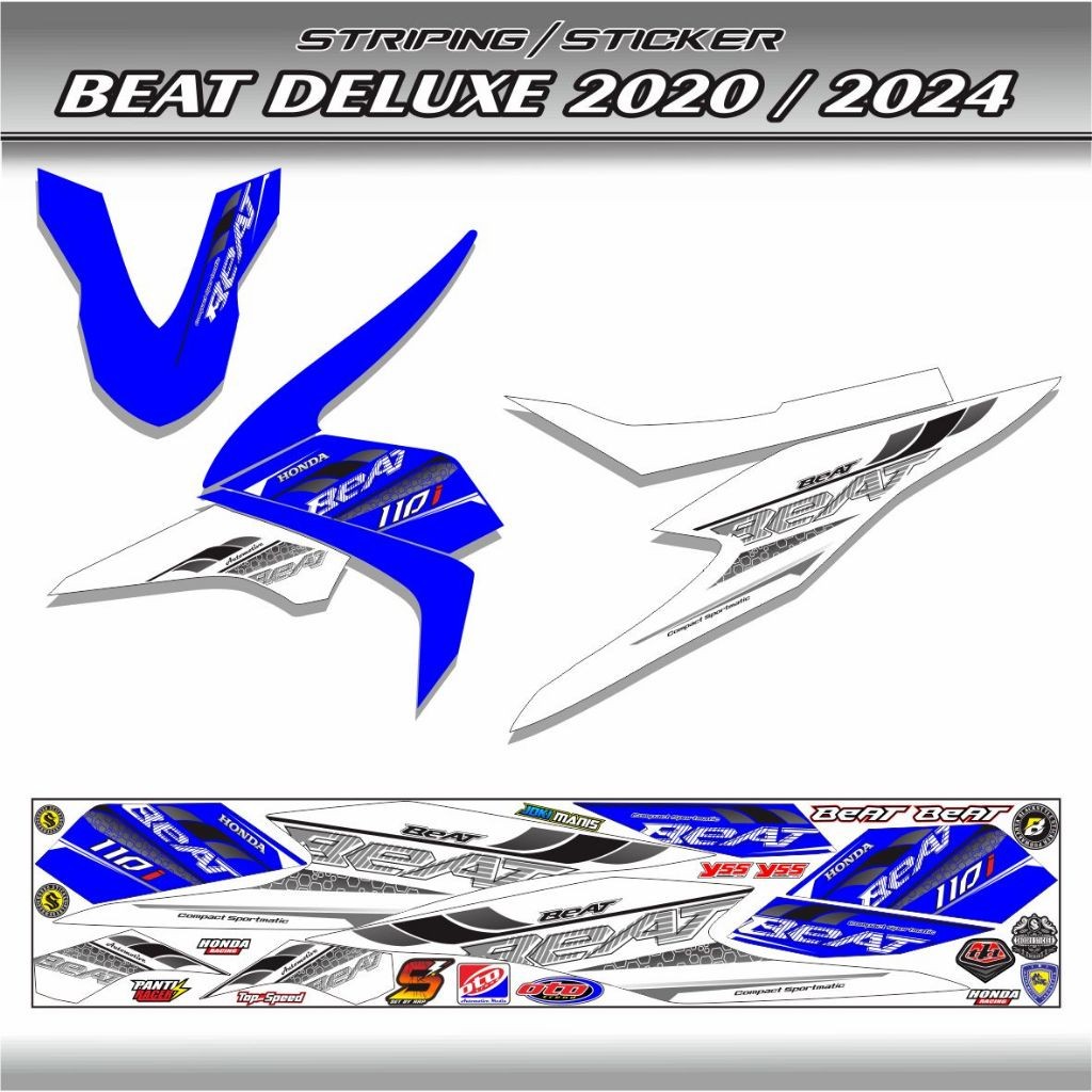 Jual STIKER VARIASI STIKER STRIPING MOTIF HONDA BEAT DELUXE / BEAT ...