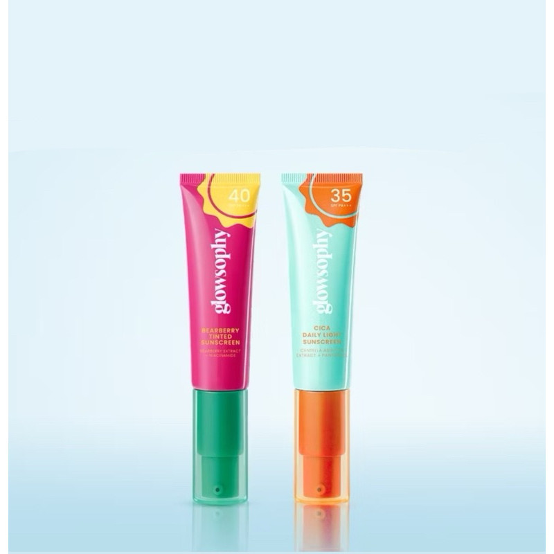 Jual Glowsophy 2in1 Sun Protection Bearberry Tinted Sunscreen + Cica ...