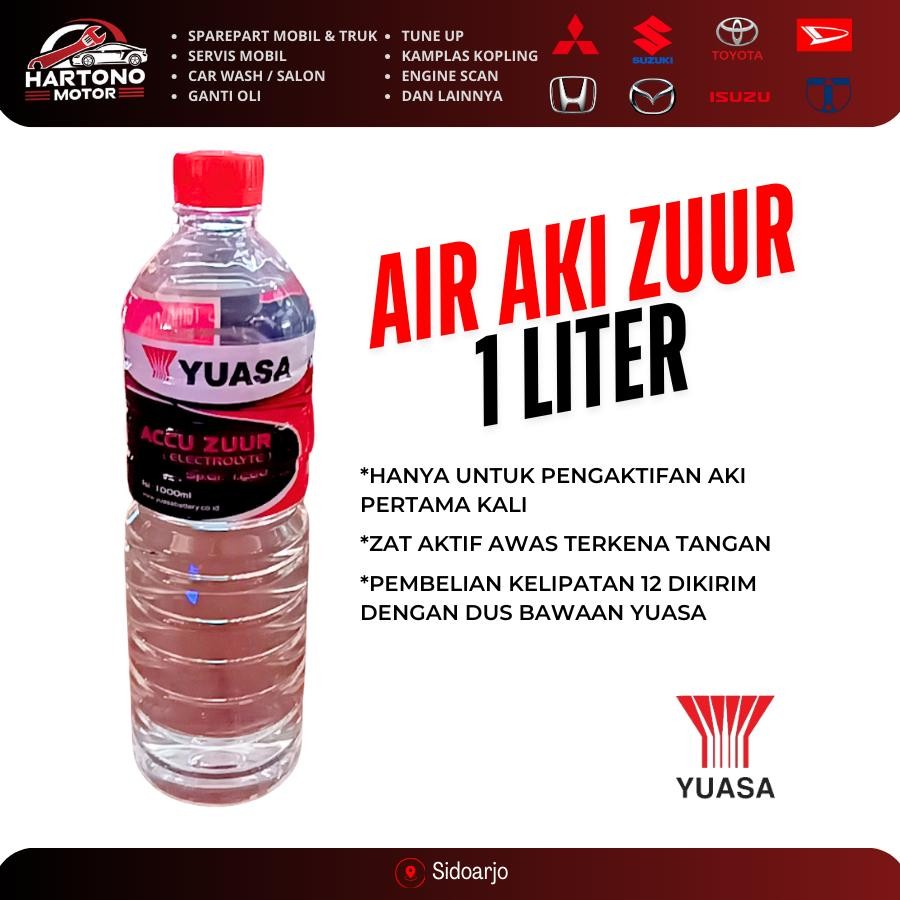 Jual Air Aki Merah / Air Zuur / Accu Zuur YUASA 1 Liter | Shopee Indonesia