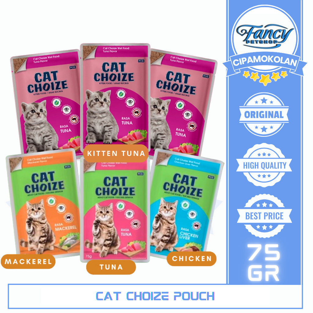 Jual Cat choize pouch 75gr wet food makanan kucing basah | Shopee Indonesia