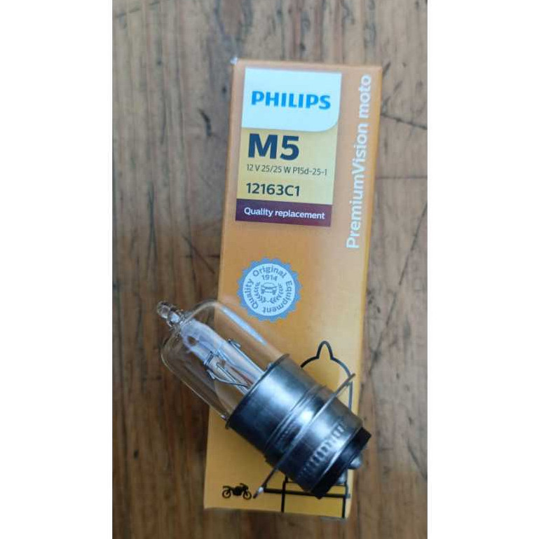 Jual LAMPU DEPAN BOHLAM HALOGEN MOTOR PHILIPS ESSENTIAL MOTOR 25/25 ...