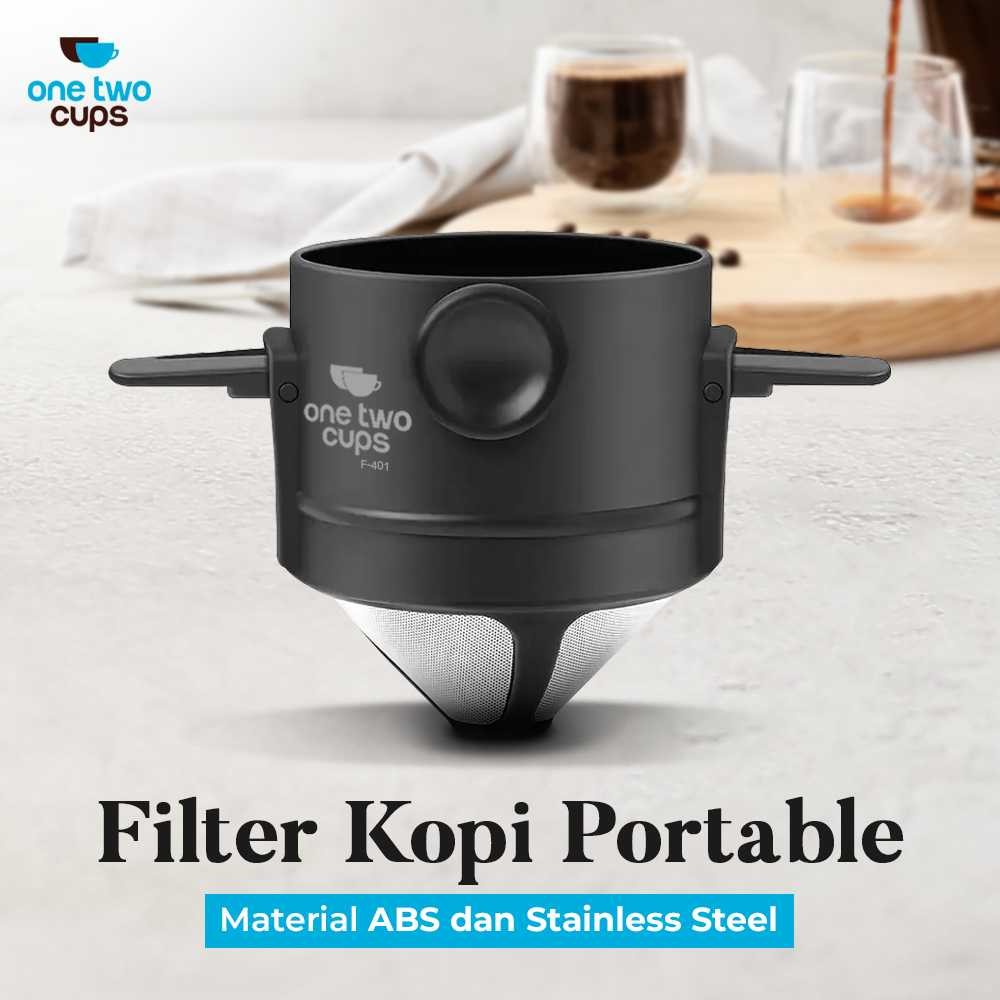 Jual One Two Cups Filter Penyaring Kopi Portable Cone Coffee Dripper ...