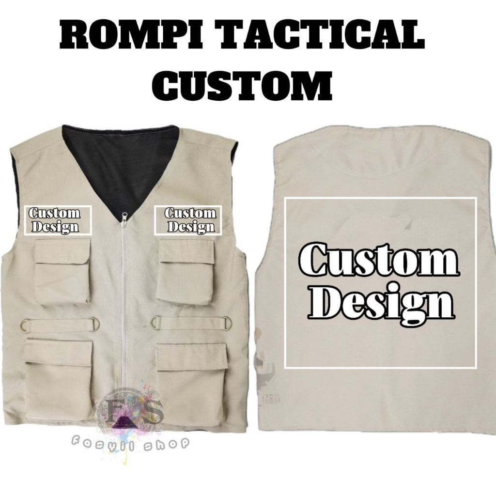 Jual Rompi CargoCustom Logo dan Tulisan/Rompi lapangan/Rompi -kkn ...