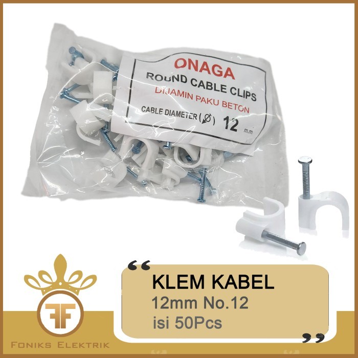 Jual KLEM KABEL LISTRIK ONAGA 12mm No.12 isi 50 Pcs | Shopee Indonesia