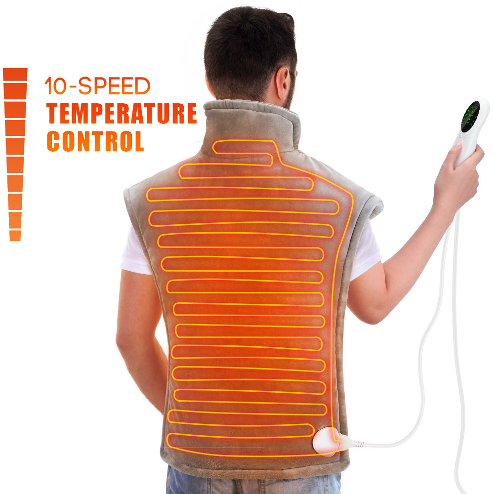 Jual Electric Heating Pad Wrap Vest for Neck Shoulders Winter Body ...