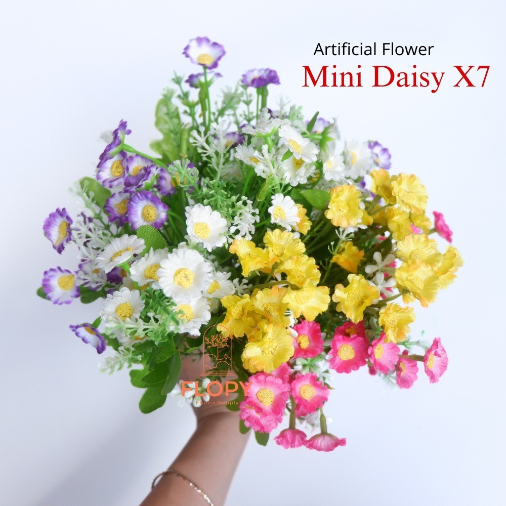 Jual [ 7 Cabang ] Artificial Mini Daisy X7 / Bunga Dekorasi / Bunga ...