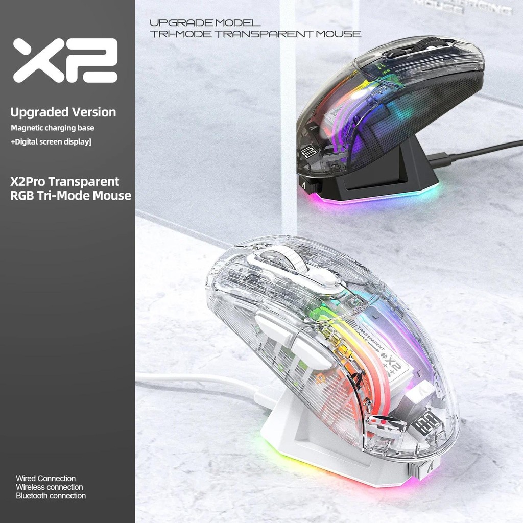 Jual Attack Shark X2 Magnetic Rechargeable Bluetooth Mouse, Battery ...