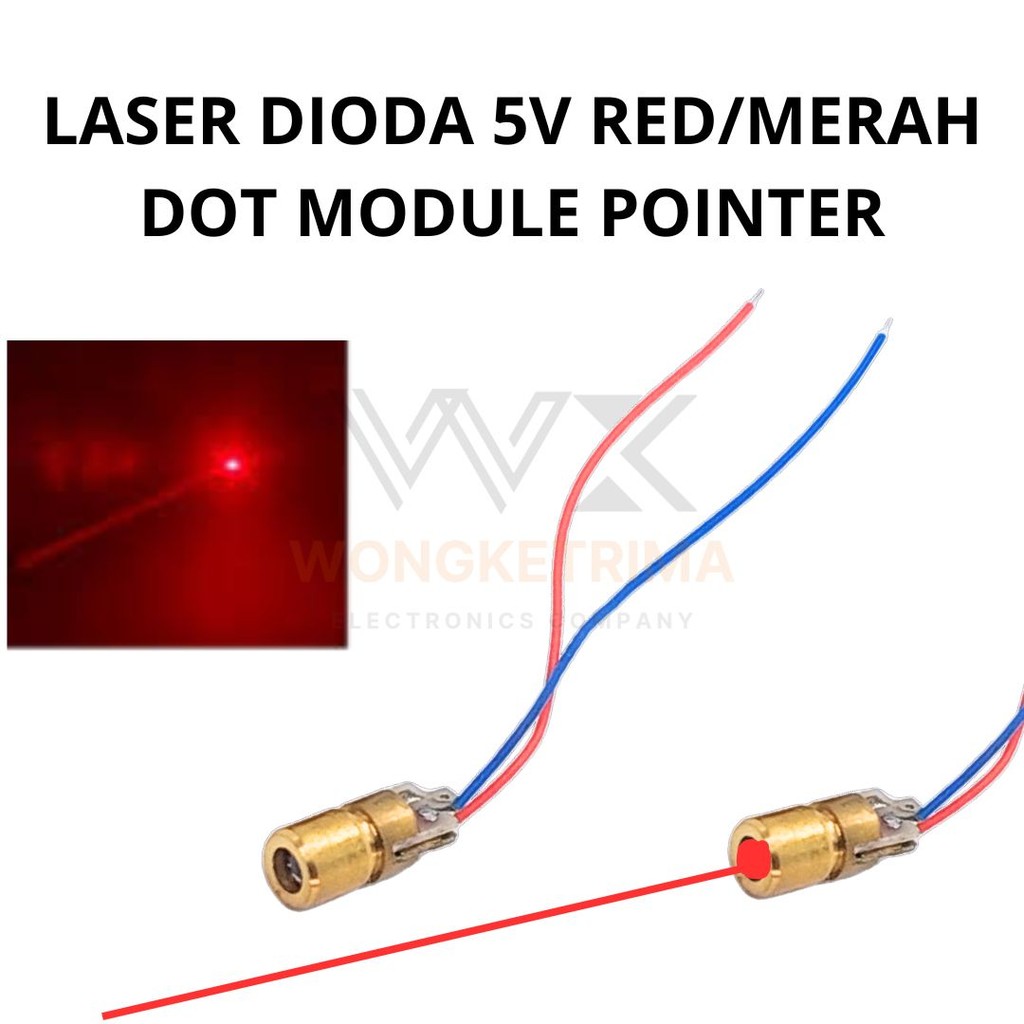 Jual Laser Diode 5V Tunable 6mm LD Dioda Laser Merah Red Dot | Shopee ...