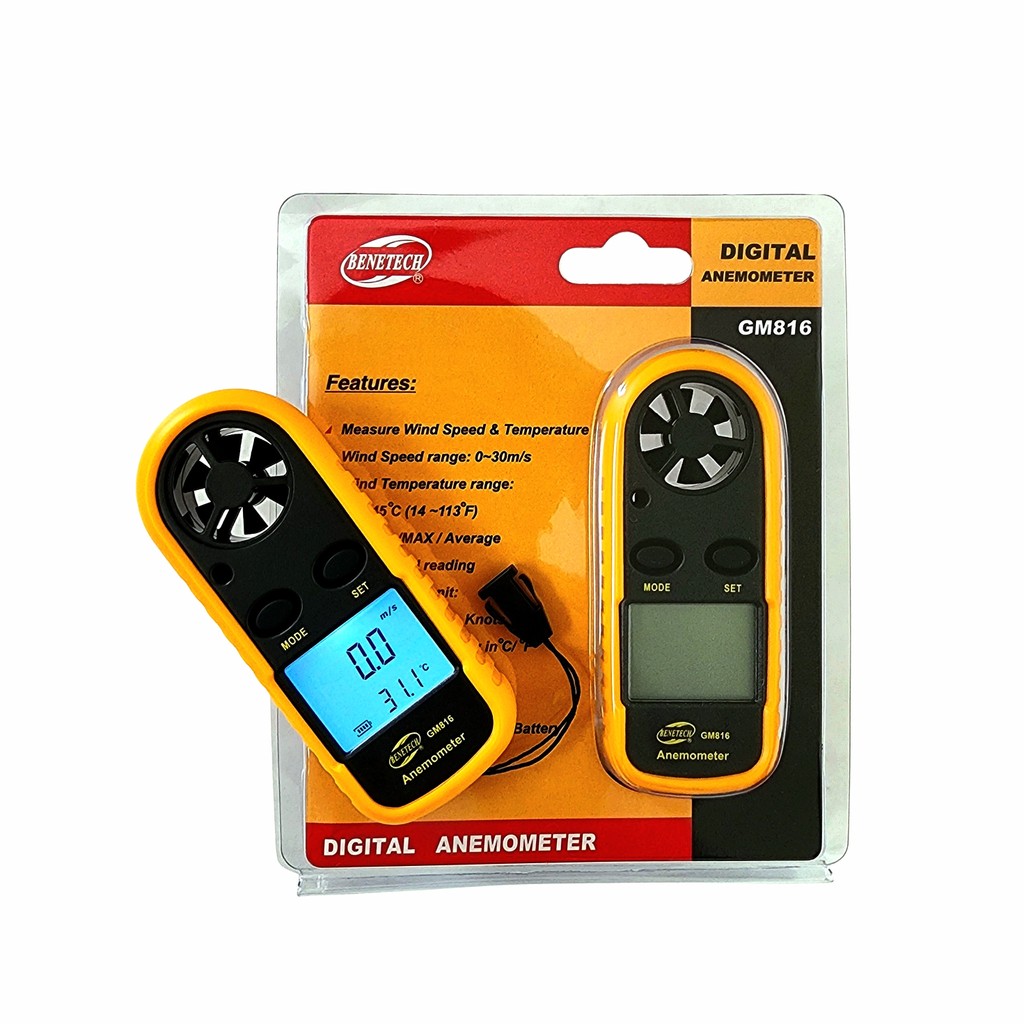 Jual Digital Wind Anemometer GM816 Pengukur Kecepatan Angin GM 816 ...