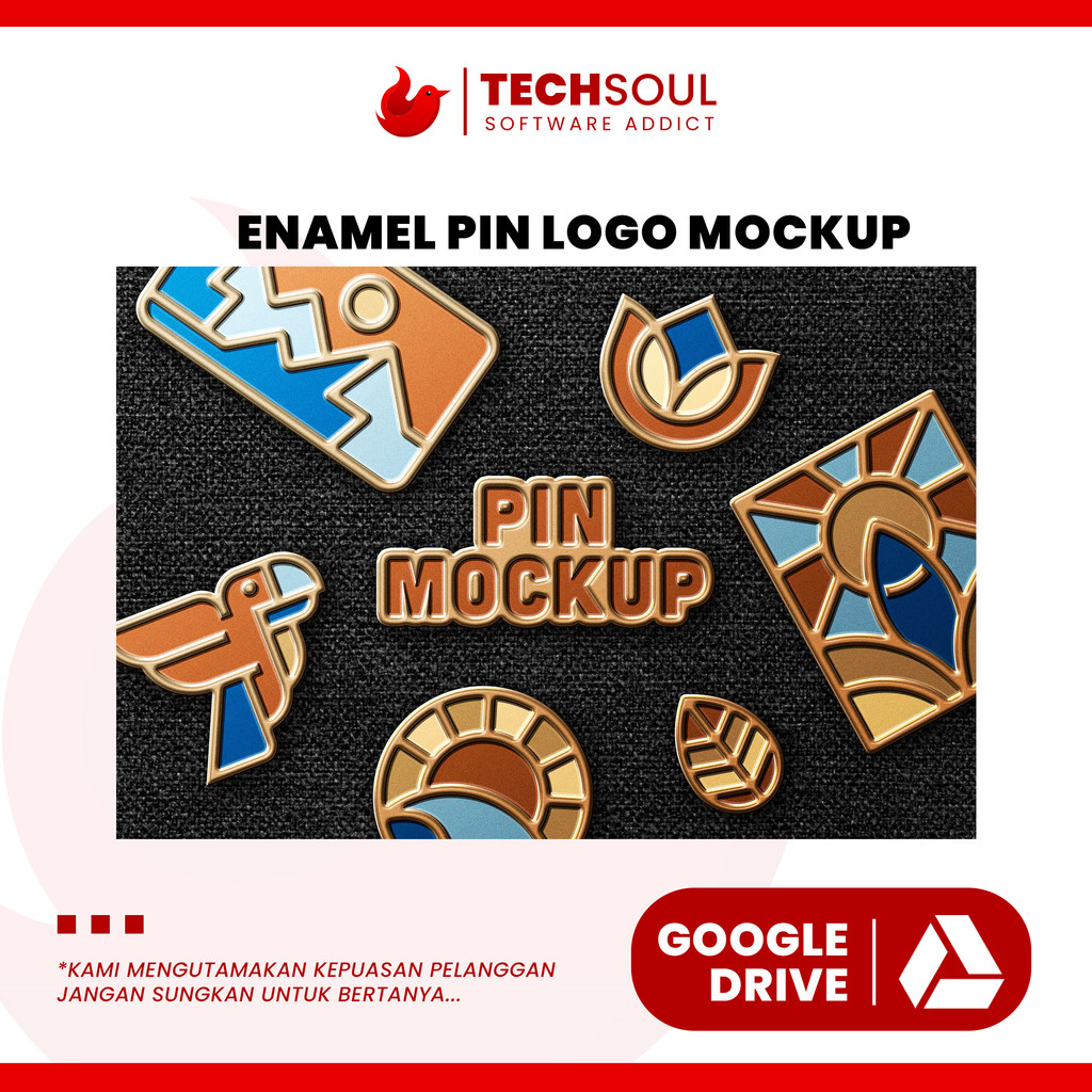 Jual ENAMEL PIN LOGO MOCKUP | PHOTOSHOP | Shopee Indonesia