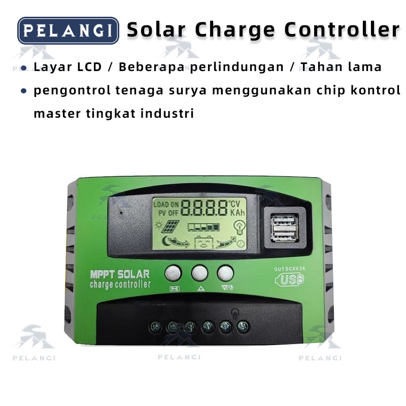 Jual Solar Charge Controller LCD LED Regulator Panel surya pengontrol ...