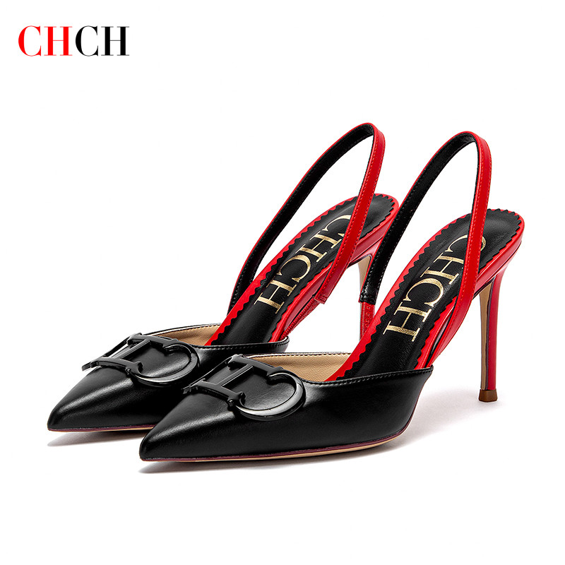 Jual CHCH Women's High Heels 2025 Sharp tip Destiny Closed Toe Strappy ...