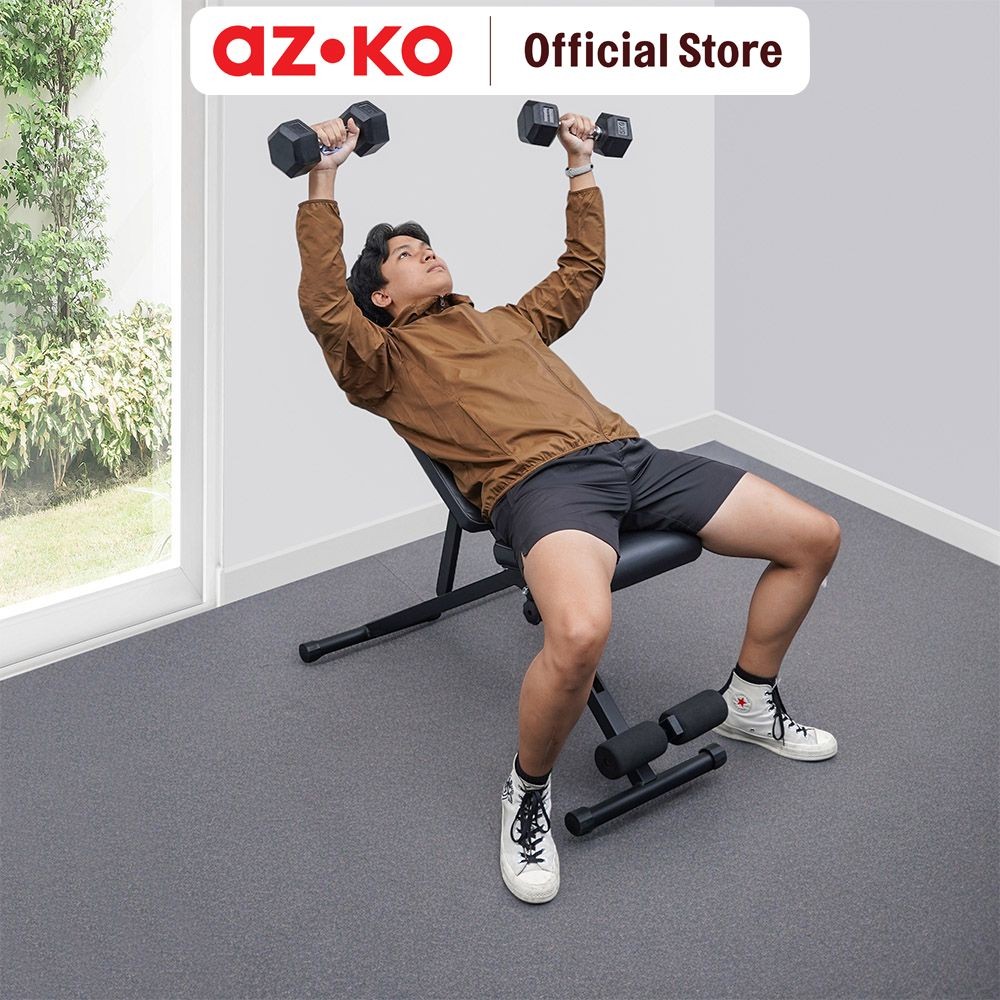 Jual AZKO Kinetic Adjustable Bench Hrsb91 Workout Bench Peralatan ...
