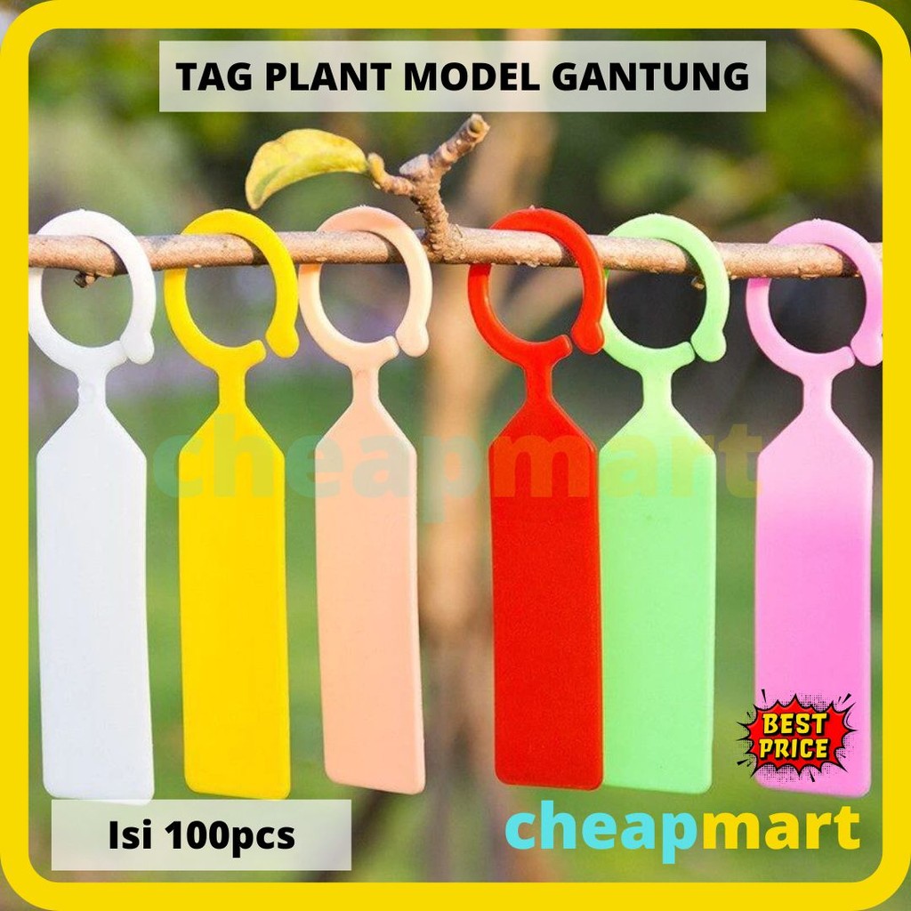 Jual [Isi 100pcs] MODEL GANTUNG Plant Label Tag Tanaman Gantung Label Tanaman marker semai benih ...