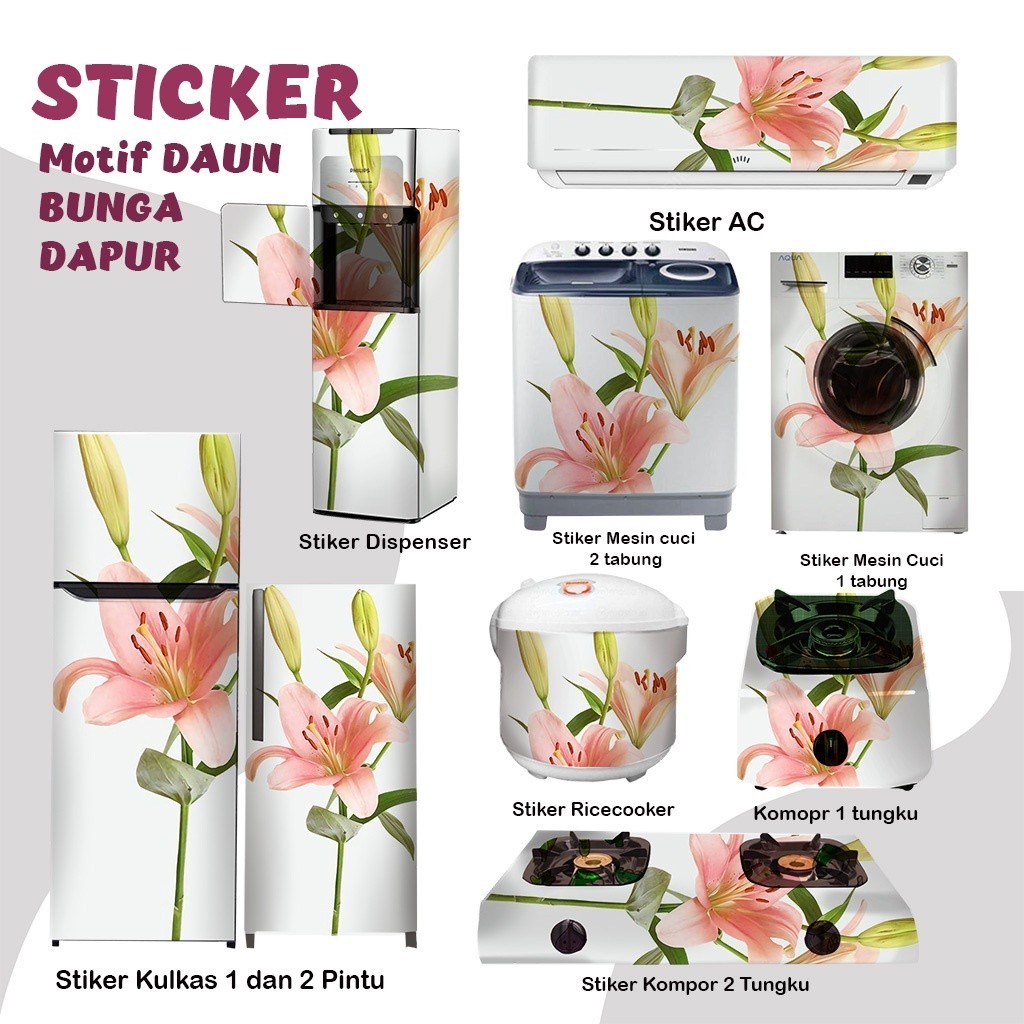 Jual Stiker Stiker kulkas kompor mesin cuci 1 2 pintu tabung mata Rice ...