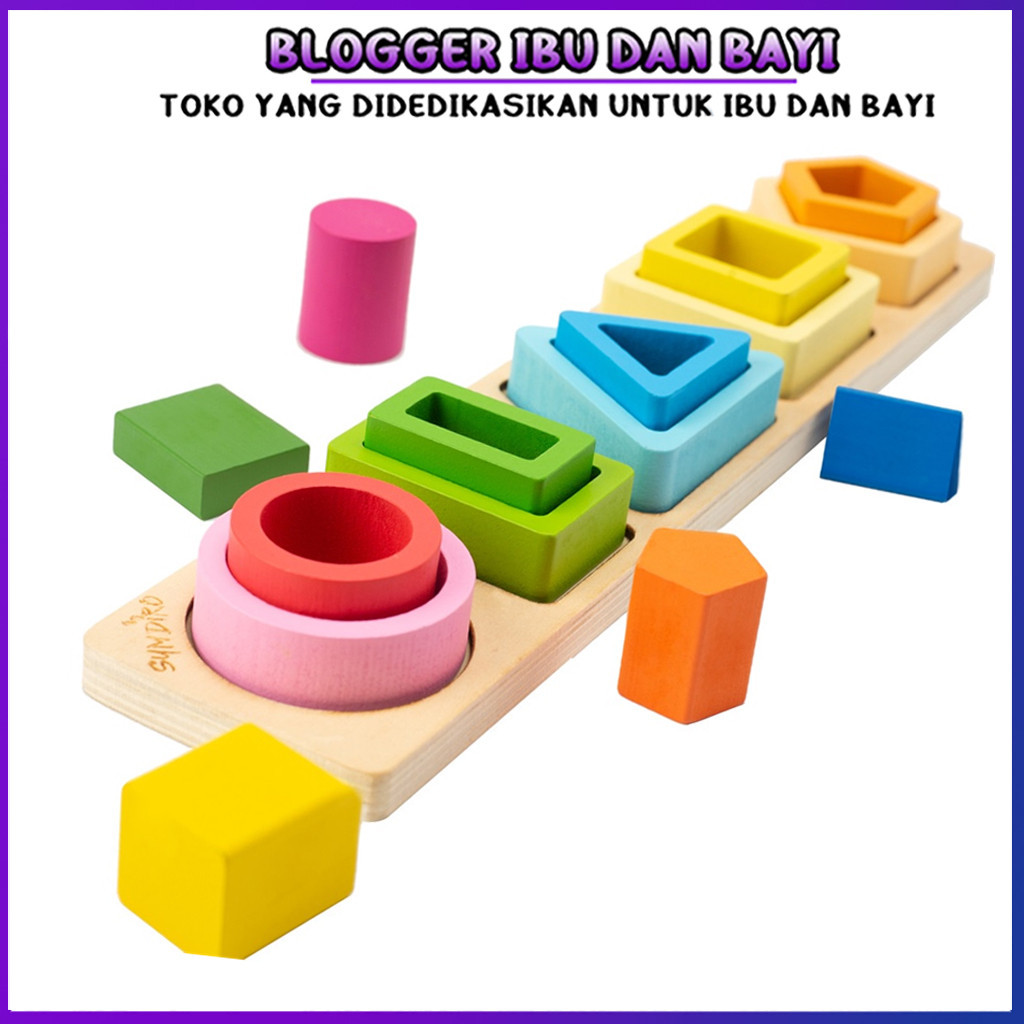 Jual 【COD】Mainan Anak-anak Mainan Balok Bangunan Geetoy Montessori ...