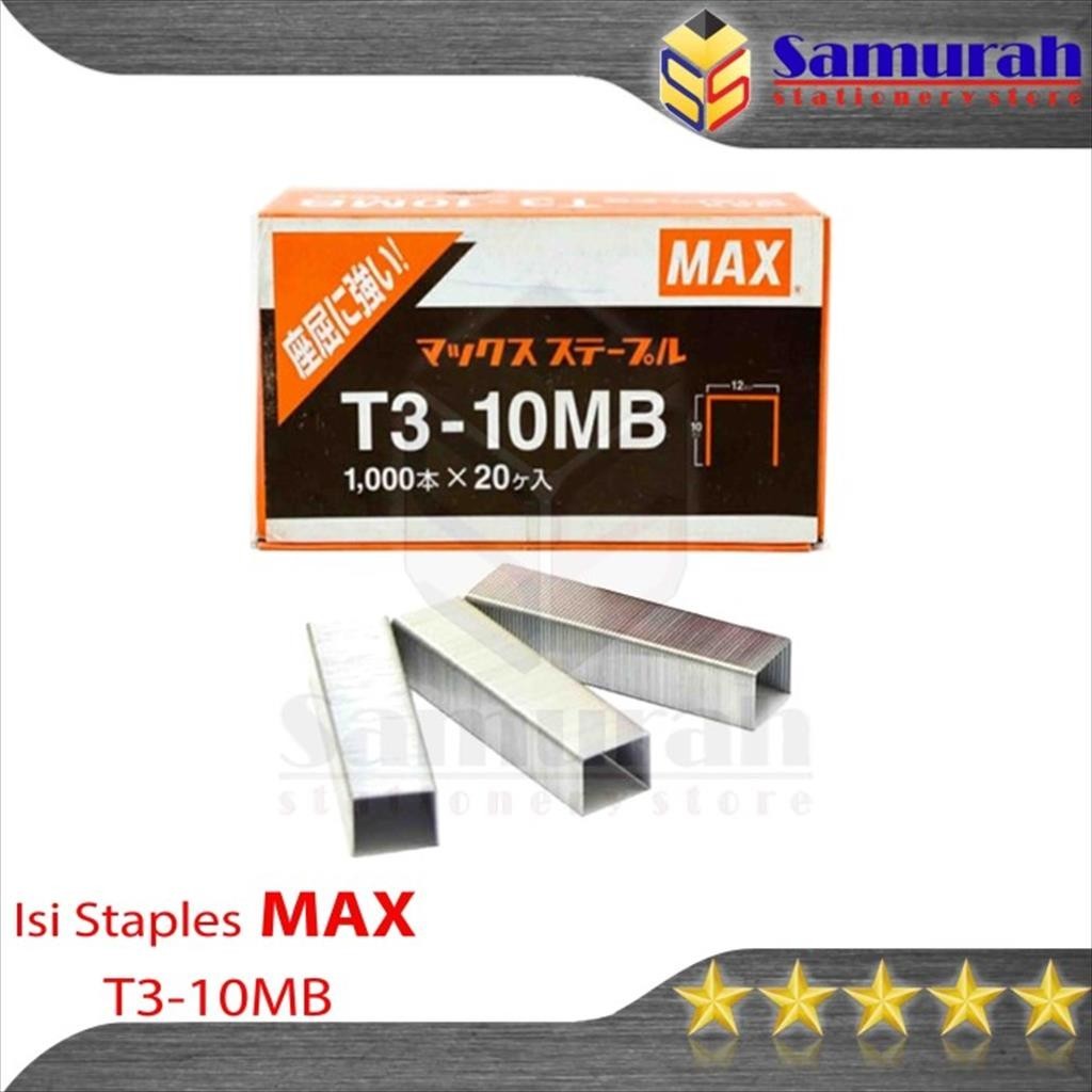 Jual Isi Staples Max MAX T3-10MB ( 12 x 10 mm ) Ori / Refill Gun Tacker ...