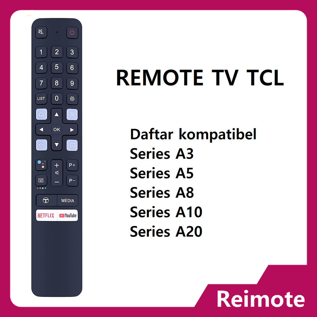 Jual REMOT TV TCL ANDROID TV LED LCD RC901V 32A3 32A5 40A3 40A5 43A9 ...