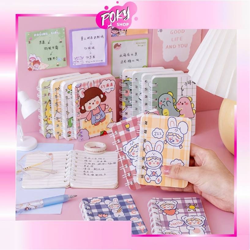 Jual POKY- B5865 Buku Catatan Kecil Notebook Ring Motif / Notebook Ring ...