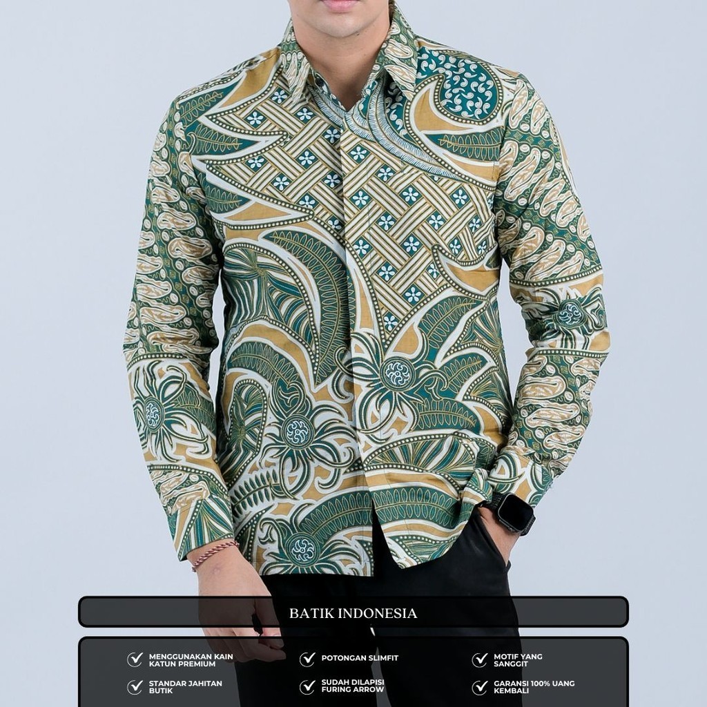 Jual Batik Indonesia Motif Adiprana Kemeja Batik Slimfit Lapis Furing ...