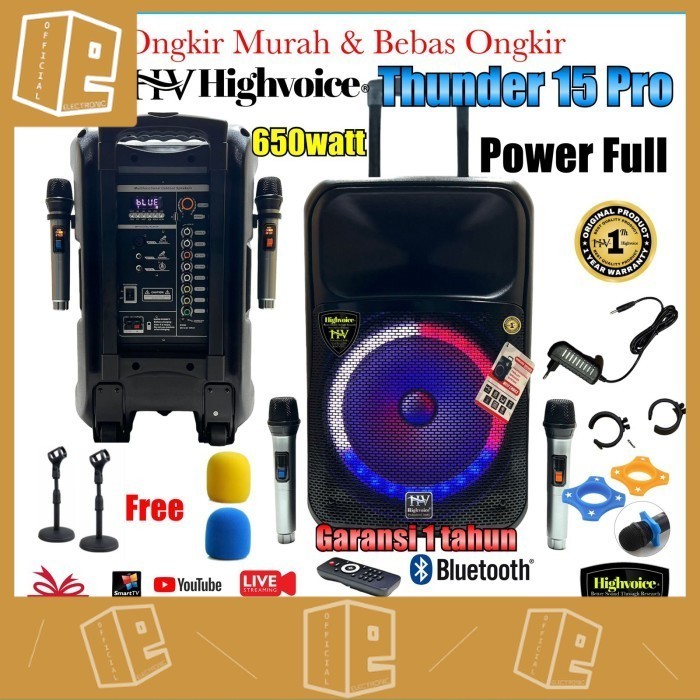 Jual Speaker Aktif Sound Pa wireless 15 inch Highvoice Thunder 15 Pro ...