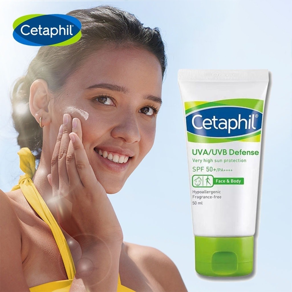 Jual Cetaphil UVA/UVB Defense Sunscreen SPF50+/PA++++ 50ml Sunblock | Shopee Indonesia