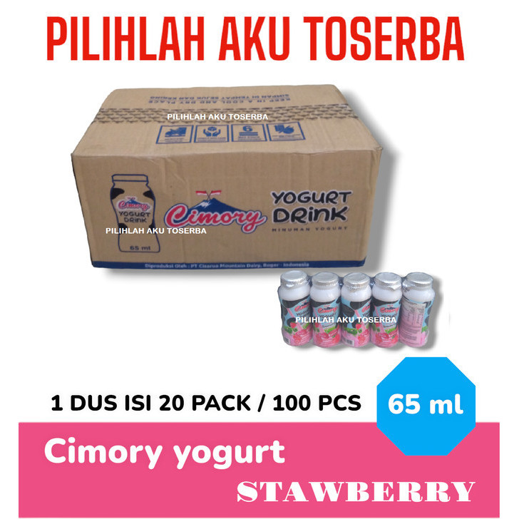 Jual CIMORY YOGURT Drink STRAWBERRY 65 ml - ( HARGA 1 DUS ) | Shopee Indonesia