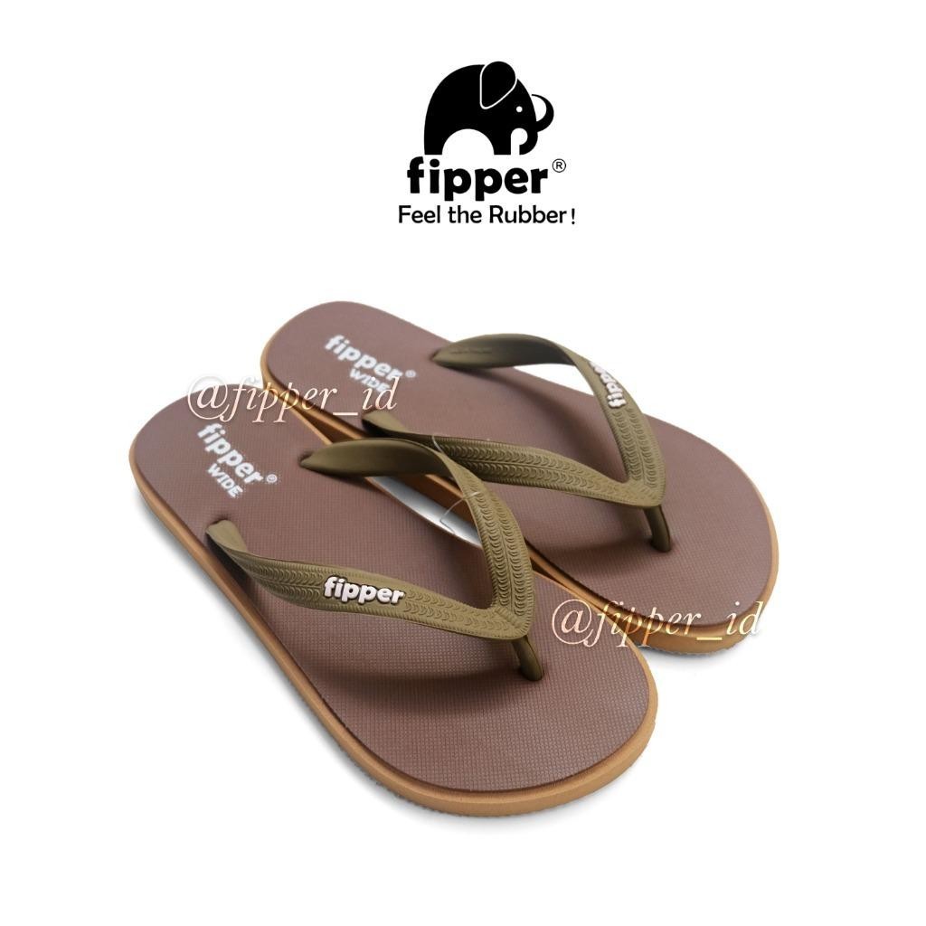 Jual Sandal Fipper Wide Original for Man/Woman - Brown(Beaver)/Brown ...