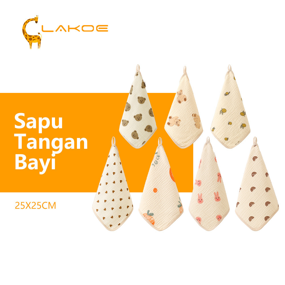 Jual LAKOEOFFICIALMALL COD Sapu Tangan Bayi 25X25CM Waslap Bayi Lembut ...