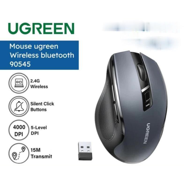 Jual UGREEN Mouse Wireless Dual Mode Bluetooth 5.0 USB 2.4G Silent ...