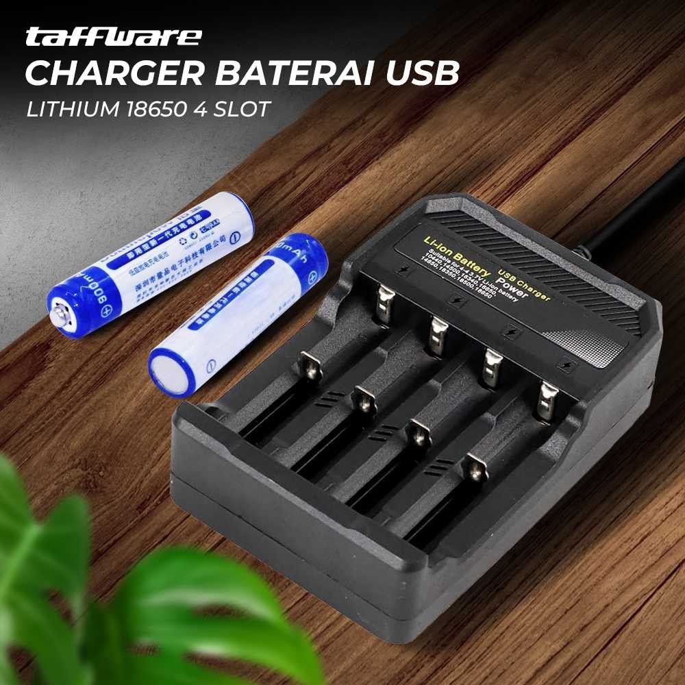 Jual Alat Cas Baterai Charger Battery 4 Slot 14500 18350 18650 Li-Ion ...