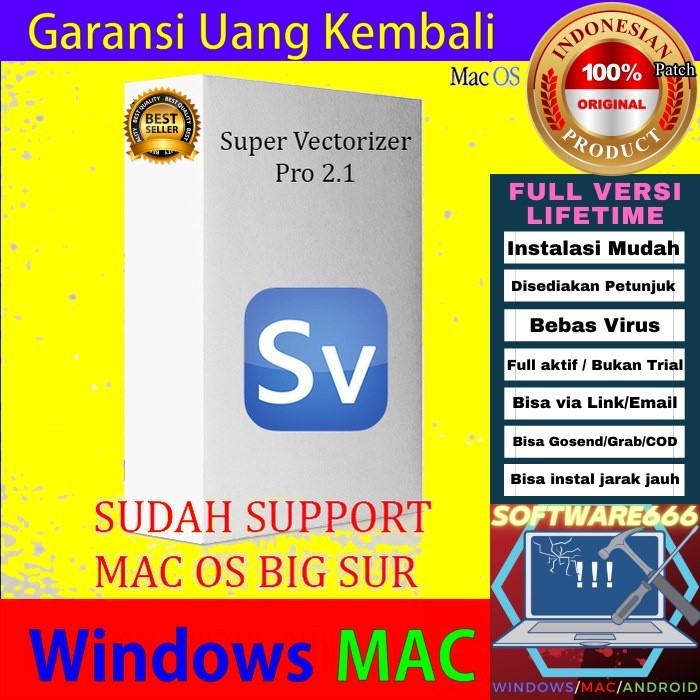 Jual Software Vector Tracing dan Convert: Super Vectorizer Pro 2.1 [Khusus Mac] - SOFTWARE MURAH ...