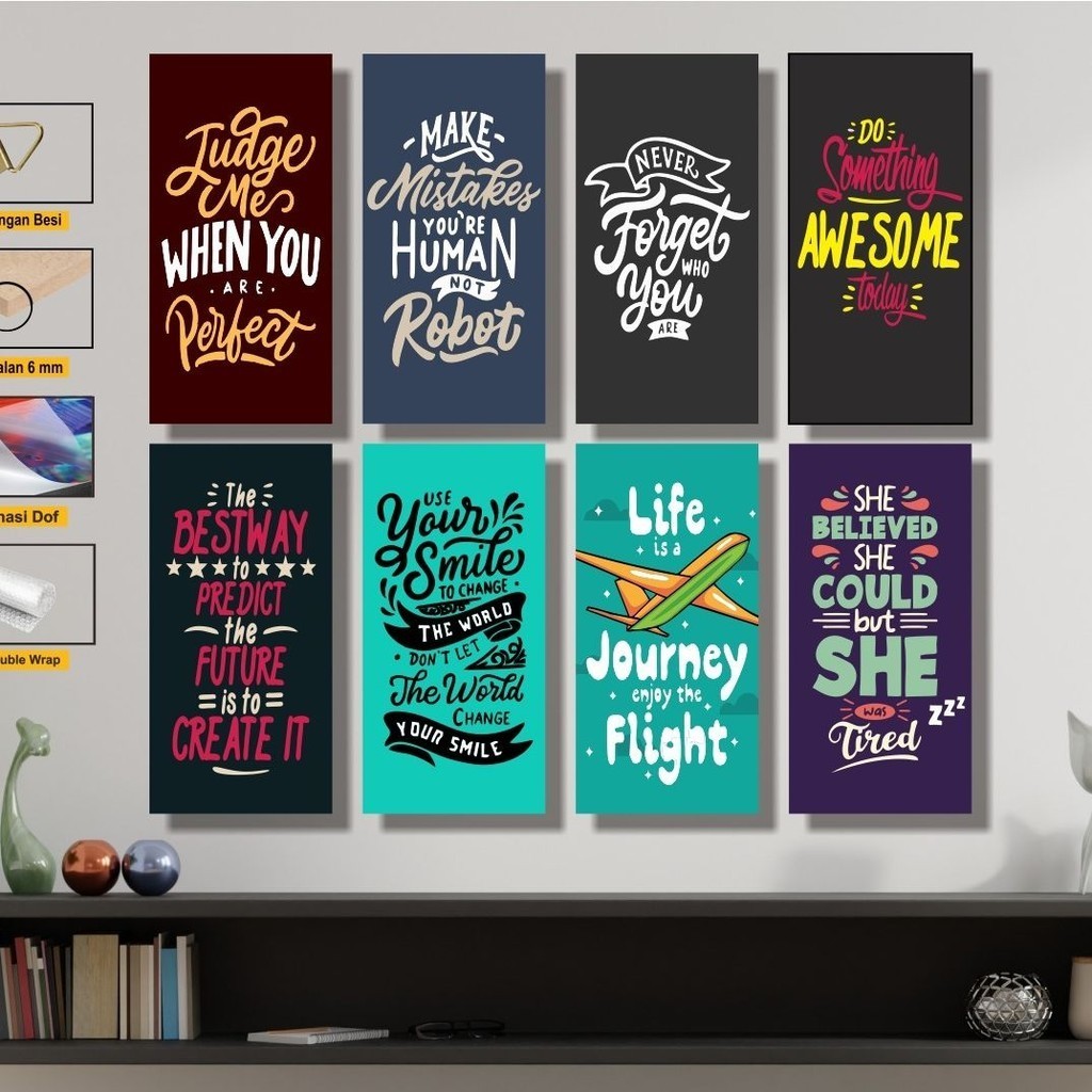 Jual wall decor hiasan dinding aesthetic keren dan unik papan pajangan ...